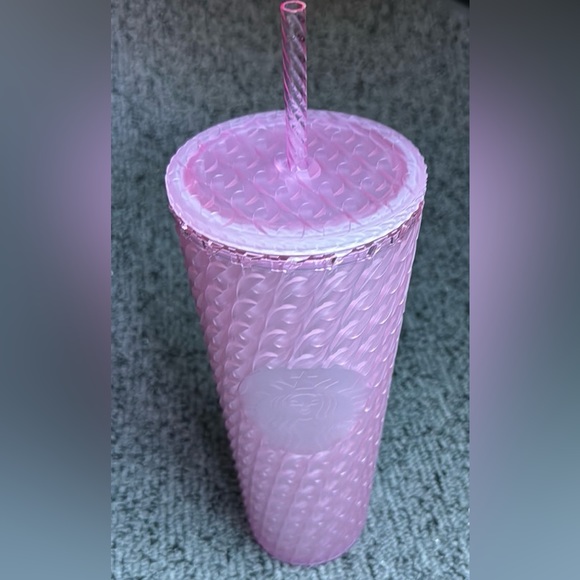 Starbucks | Dining | Starbucks Matte Light Pink Chain Link Soft Touch ...
